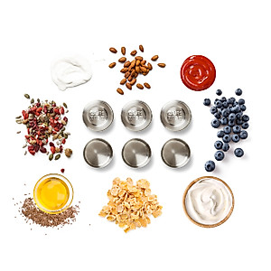 Bits Kits Stainless Steel Reusable Condiment and Snack Containers, Set of 3