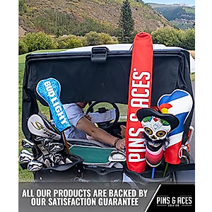 Pins & Aces Beer Sleeve 7-Can Insulated Cooler Sleeve - Stores Up to 7 Cans Discreetly in Your Golf Bag - Keeps Canned Beverages Cold While On The Golf Course - Fits in Most Golf Bags Styles & Types