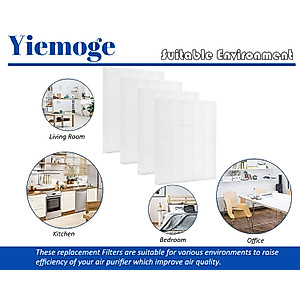 Yiemoge True HEPA Replacement Filter Compatible with Winix C545 Air Purifier, Winix Model C545 P150 B151 113050 Filter S, Part Number 1712-0096-00 (4 HEPA Filters)