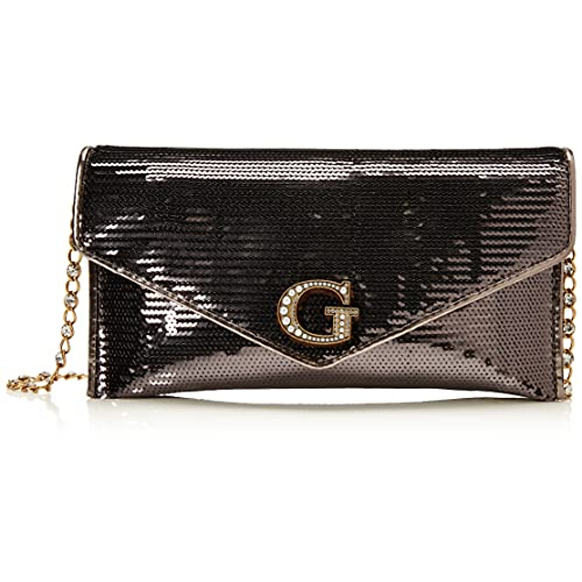 GUESS US Virtual Sequin Fold-Over Clutch
