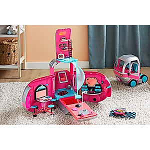LOL Surprise OMG Glamper Fashion Camper Doll Playset with 55+ Surprises, Fully-Furnished with Light Up Pool, Water Slide, Bunk Beds, Cafe, BBQ Grill, DJ Booth - Gift Toy for Girls Ages 4 5 6 7+ Years