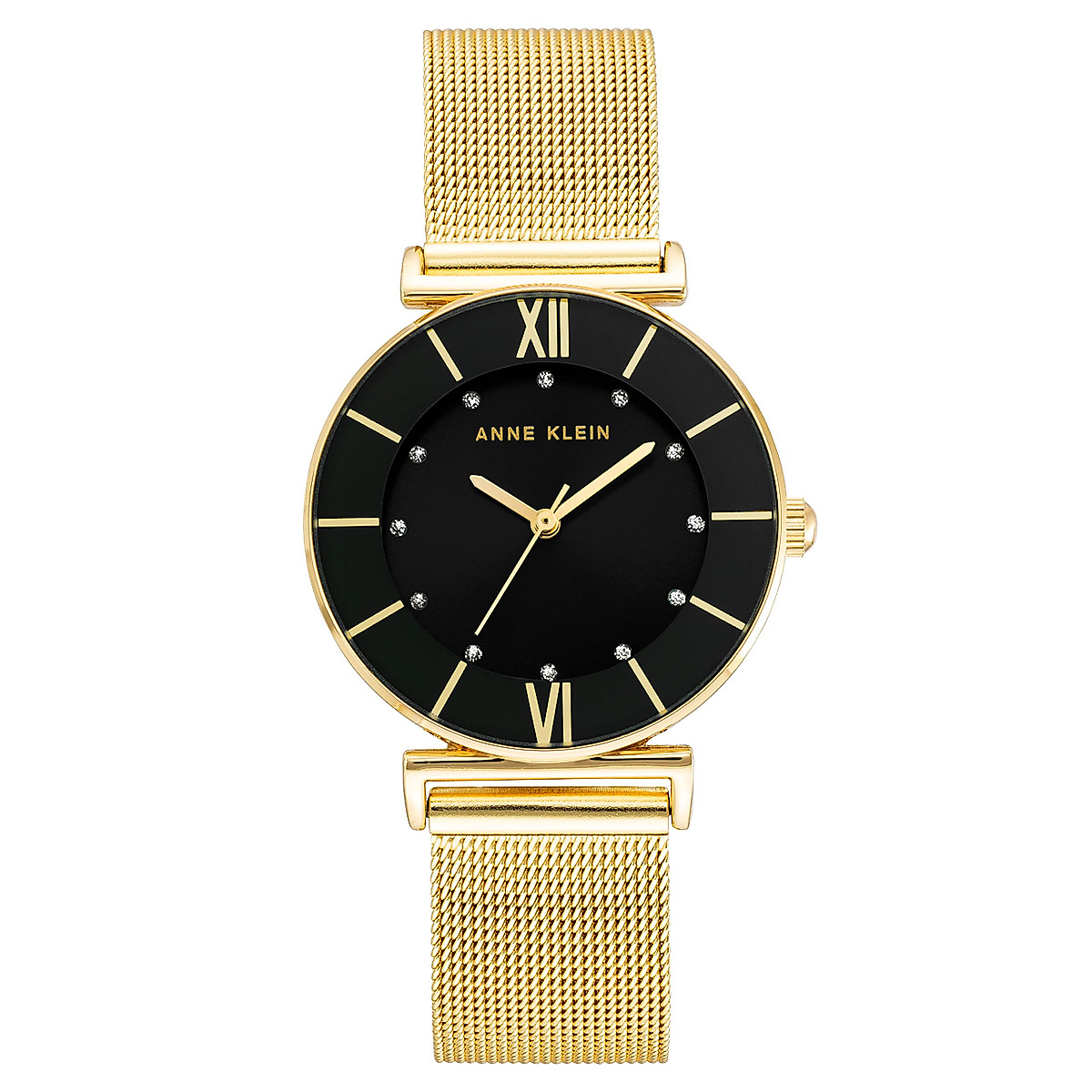 Anne Klein Women's Glitter Accented Mesh Bracelet Watch
