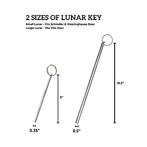 2 Piece Set Large and Small Lunar Keys Silver
