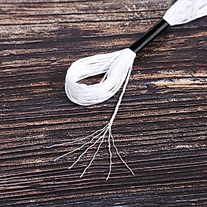 Peirich 32 Skeins Black to White Gradient Grey Brown Embroidery Floss, Cross Stitch Threads Friendship Bracelets Floss with 12 Floss Bobbins, 2 Embroidery Needles and Needle Threader