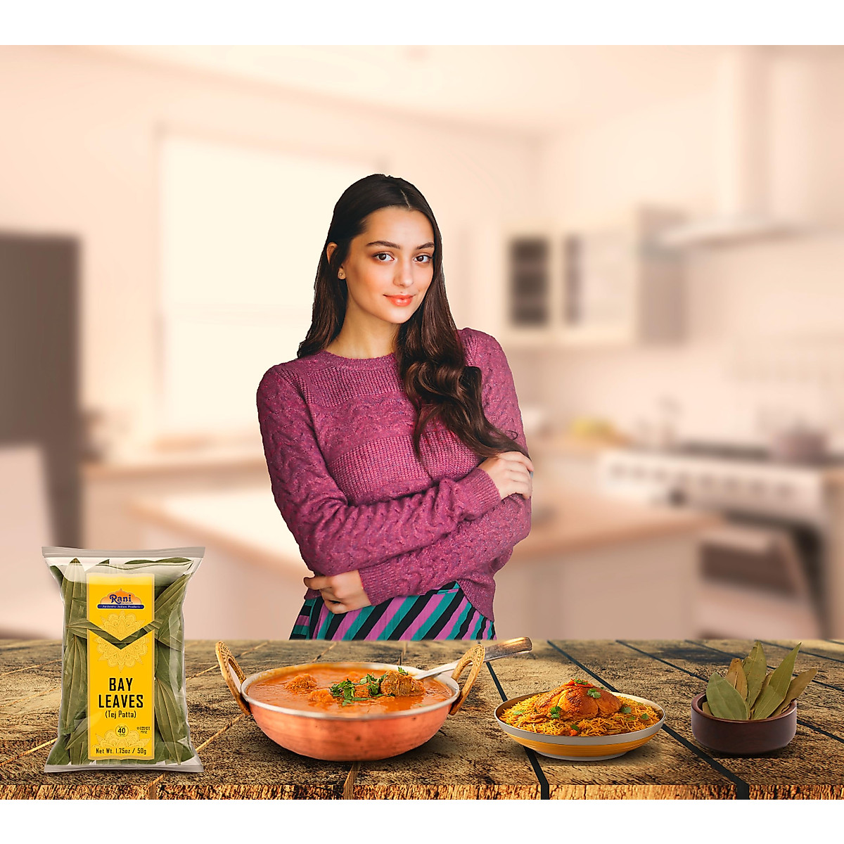 Rani Bay Leaf (Leaves) Whole Spice Hand Selected Extra Large 1.75oz (50g) ~ All Natural | Gluten Friendly | NON-GMO | Kosher | Vegan | Indian Origin (Tej Patta)