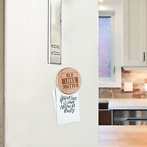 Java Wood Old Lives Matter Beer Bottle Opener Funny Wooden Magnetic Fridge Magnet