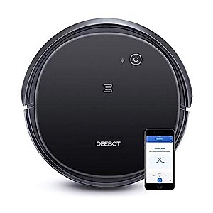 Ecovacs DEEBOT 500 Robot Vacuum Cleaner with Max Power Suction, Up to 110 min Runtime, Hard Floors & Carpets, Pet Hair, App Controls, Self-Charging, Quiet, Large, Black, 8 Each