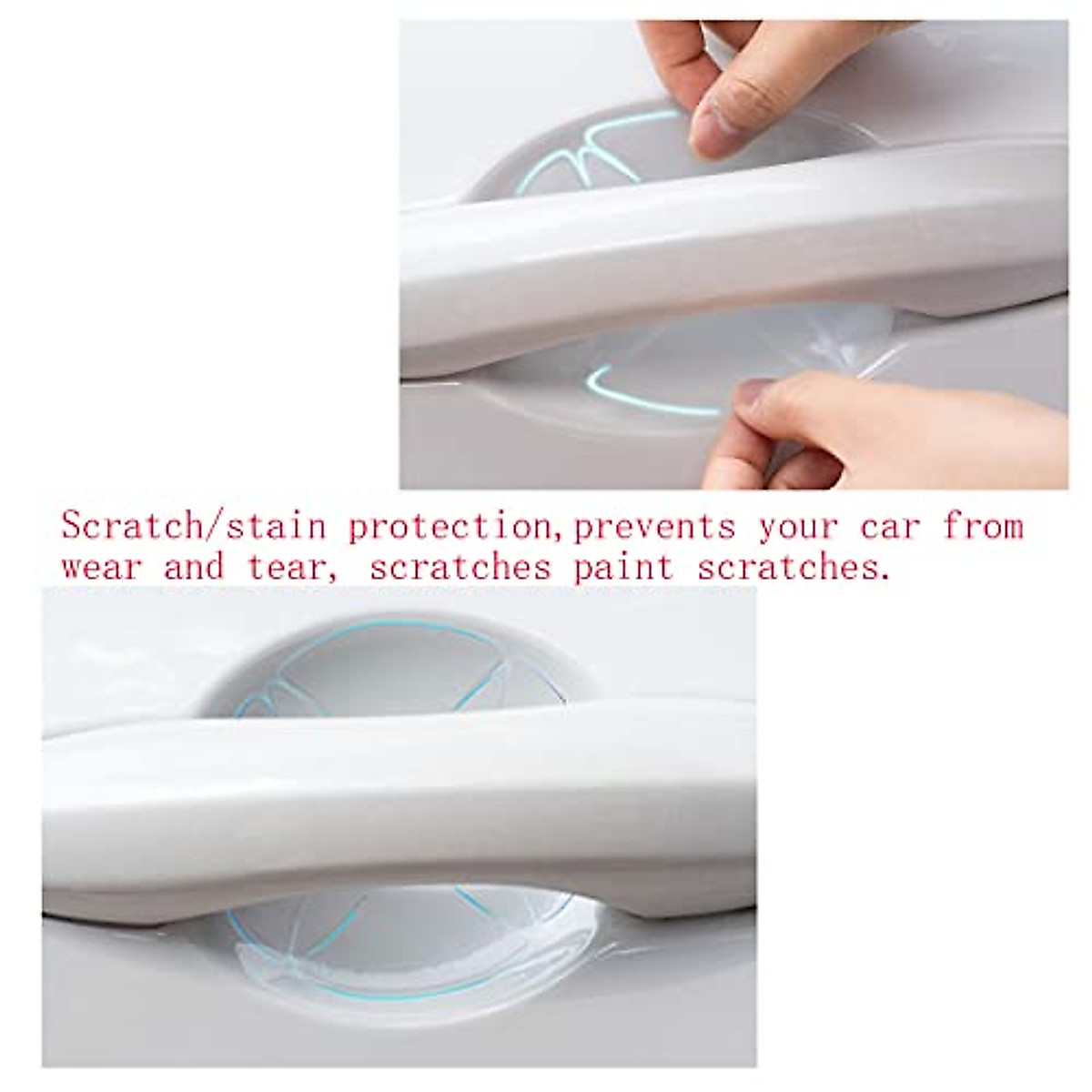 Car Door Handle Cup Protector Films for K*ia NIRO 2019+/ Rio 2018+/ Seltos 2021+/ Sorento 2021+/ Soul 2014+，Door Handle Protective Films Car Door Handle Sticker