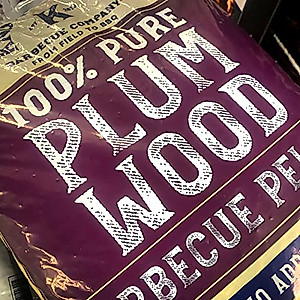 Knotty Wood Barbecue Plum Wood Cooking Pellets BBQ Smoker 100% Pure Natural Ingredients No Fillers Oils or Additives Sweet Smoke All Meats Two 20# Bags, 40 lbs Total