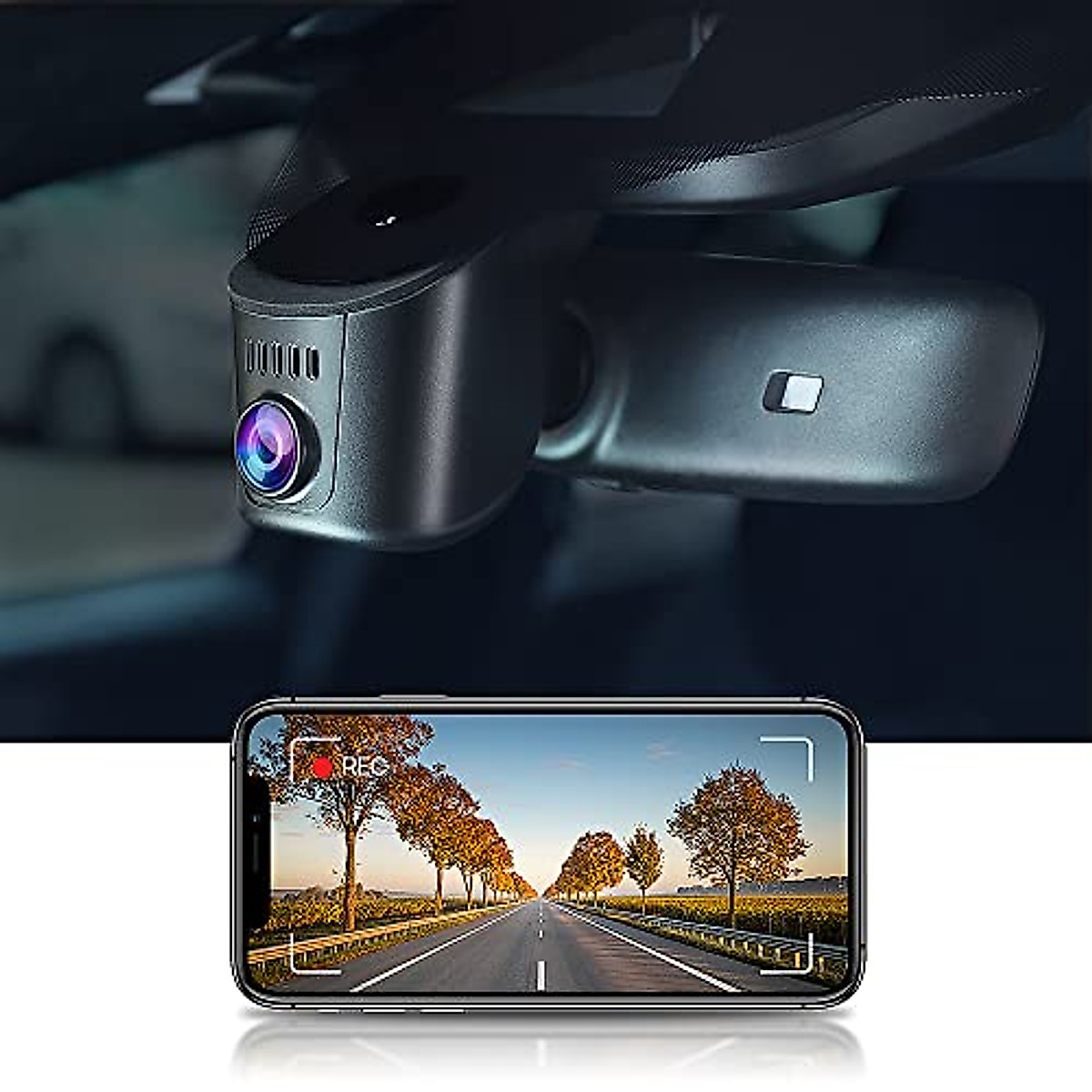 Fitcamx 4K Dash Cam Suitable for Porsche 911 992 Cayenne 9YA 9Y0 9Y3 Panamera 971 Taycan (Model A), OEM Factory Style, Ultra HD 2160P Video WiFi, Parking Sensor, Loop Recording, Easy to Use, 64GB Card