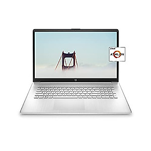 HP 17 Laptop, AMD Athlon Silver 3050U, 4 GB RAM, 256 GB SSD Storage, 17.3-inch HD+ Display, Windows 10 Home with Added Security, Long Battery Life, Dual Speakers, HD Web-Camera (17-cp0010nr, 2020)