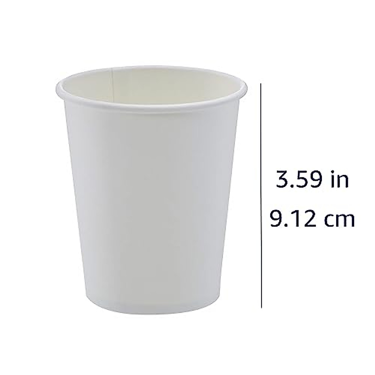 Amazon Basics Compostable Hot Paper Cup, 8 oz, Pack of 1000, White