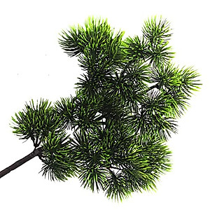 Artificial Pine Needles Pine Branches Green Leaves Spray Fake Greenery for Garland Wreath Christmas Embellishing Garden Wedding Home Outdoors Decorations (5)