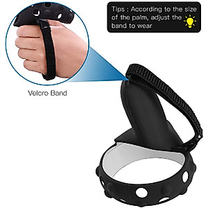 CHENGNAN Full Grip Cover Compatible for Oculus Quest 2 Touch Controller Handle Knuckle Silicone Straps Protective Sleeve Anti-Throw
