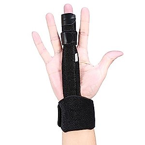 FILFEEL Finger Splint, Adjustable Aluminium Index Middle Finger Splint Hand Support Recovery Brace & Injury Tools