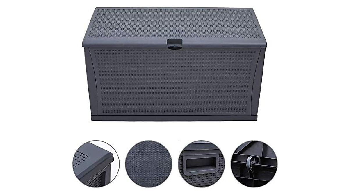 Crownland 120 Gallon Weatherproof Outdoor Storage Box