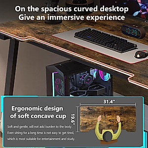 WXJHL Gaming Desk Computer Writing Table Student Art Modren Simple Style PC Wood Suitable for Home, Office.