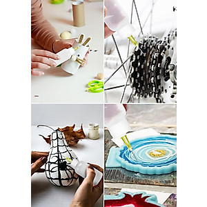 JIBENGAO 2 sizes needle tip squeeze bottle, precision tip applicator bottle with Blunt Needle Tip 14ga 18ga 20ga 25ga, Craft glue bottles for Craft Art Project,Paint Quilling Craft (30, 50 ML)