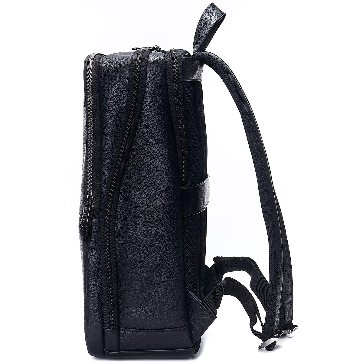 Alpine Swiss Leather Laptop Backpack 15” Notebook Computer Travel Back Pack Bag