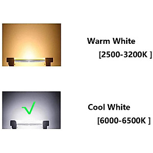 KIMROO 78mm 5W R7S LED Bulbs(4 Pack) 100W Halogen Equivalent 78mm R7S LED J-Type t3 120V Dimmable 6000K Daylight White Double Ended R7S LED J78 Flood Light Landscape Lights (White)