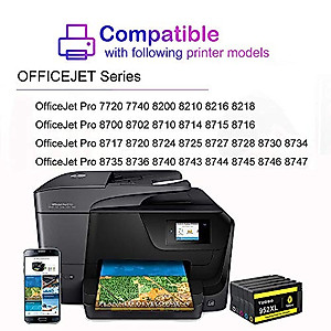 Tuobo Remanufactured Ink Cartridge Replacement for HP 952 XL 952XL to use with OfficeJet Pro 8710 8720 8740 7740 8200 8210 8216 8700 8715 8725 8728 8730 (10=4BK+2C+2M+2Y)