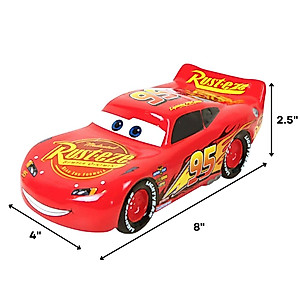 Pixar Cars Lightning McQueen Piggy Bank – Kids Ceramic Coin Bank with Rubber Stopper