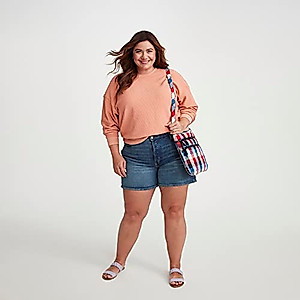 Vera Bradley Women's Cotton Triple Zip Hipster Crossbody Purse, Sunlit Garden Sage - Recycled Cotton, One Size