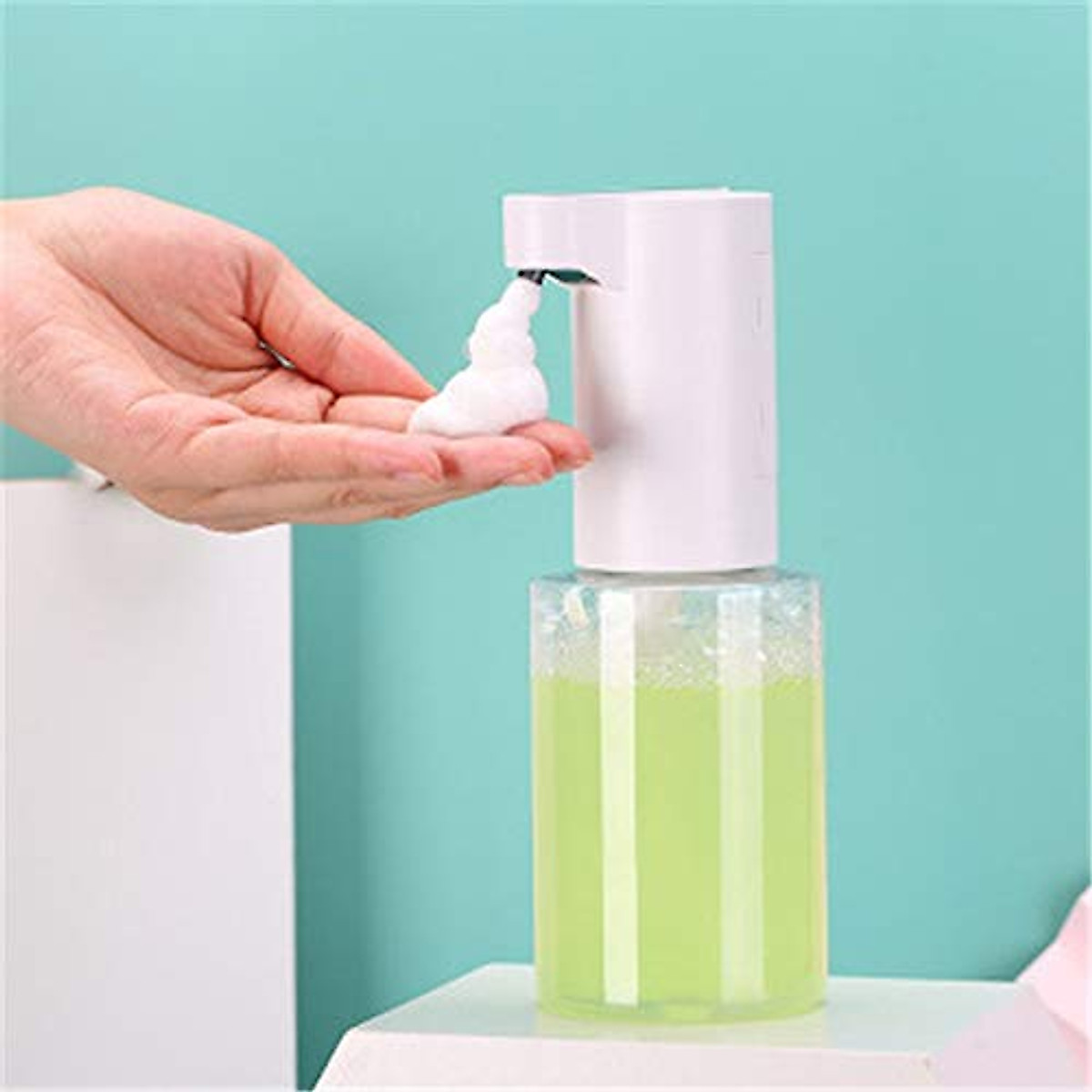Soap Dispenser Pump Automatic Induction Foam Soap Dispenser Intelligent Sensor Foam Liquid Soap Dispenser Smart Auto Touchless Portable Hand Washer Hand Lotion Bottle ( Color : USB Charge 450ML )