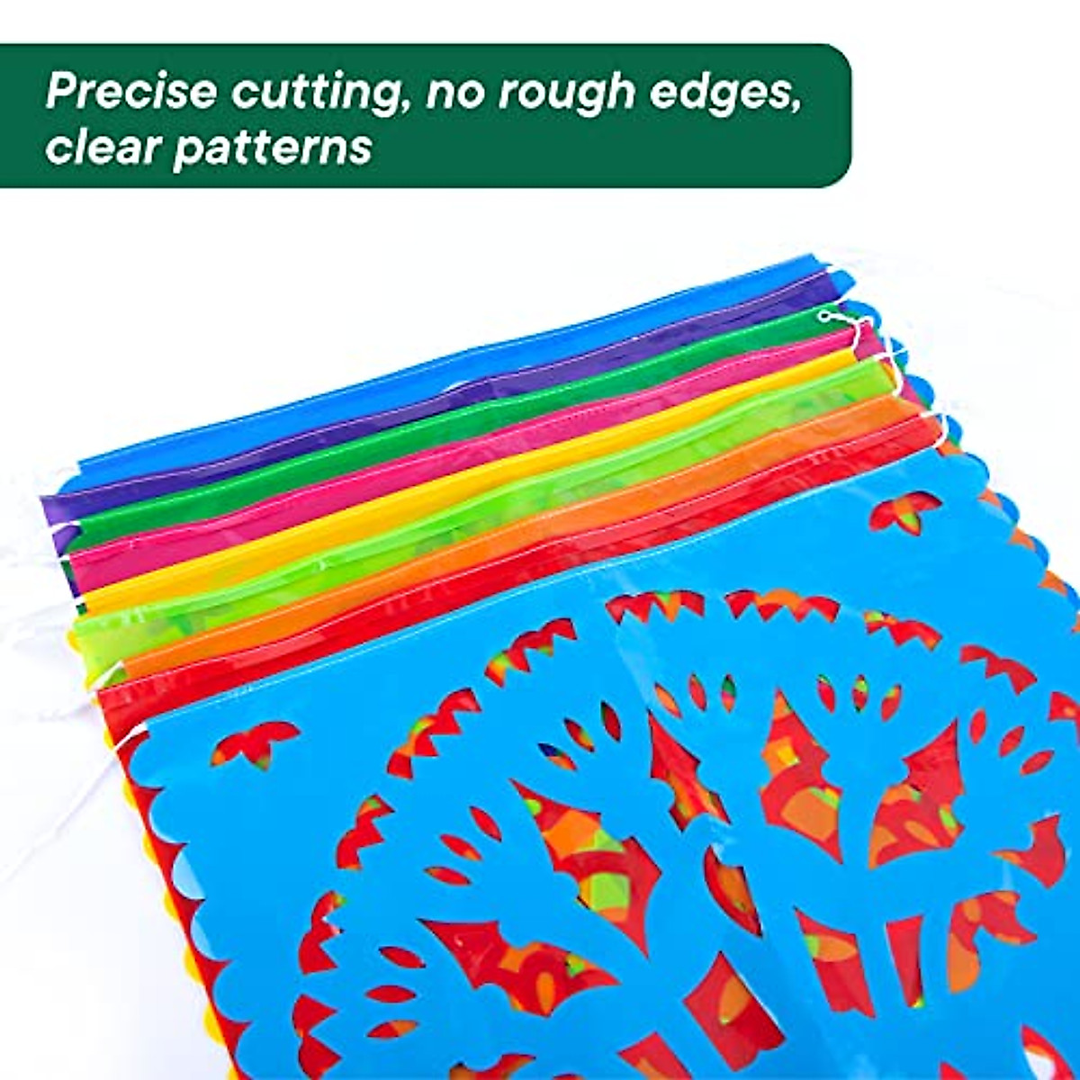 DomeStar 2 Pack Mexican Party Banners, 36 Feet Cinco De Mayo Decorations Papel Picado Banners for Mexican Theme Birthday Party Wedding Dia De Los Muertos Day of The Dead