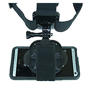 Action Mount Universal Smartphone Mount, Black, Adjustable, Compatible with GoPro Cameras and iPhones