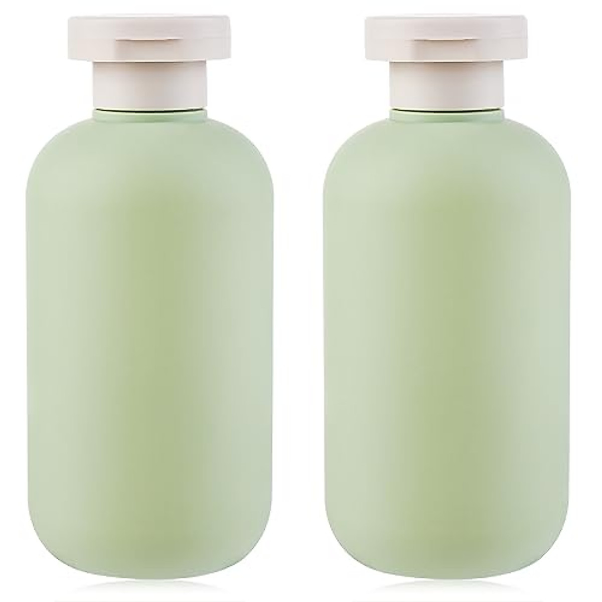 WLLHYF Squeeze Bottles 2 Pack 200 ML Refillable Plastic Travel Containers Empty Bottles with Disc Top Flip Cap Travel Accessories for Shampoo Creams Lotion Conditioner