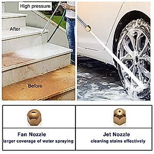 Kansing High Pressure Power Washer Wand Attachments,Gutter Cleaning Tools,Car Pressure Washer with Magic Spray Gun,Standard Garden Hose and Spray Nozzle,BLUE