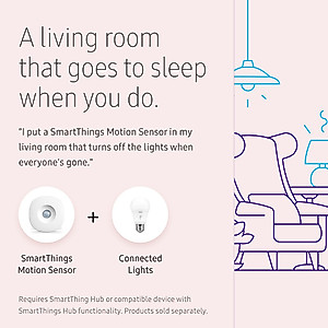 Samsung SmartThings GP-U999SJVLBAA Magnetic Motion Sensor, White, 1 Count (Pack of 1)