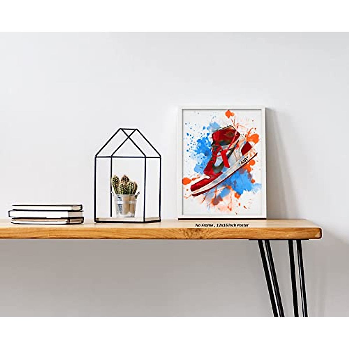 Hypebeast Red Sneaker Poster – (12x16 Inch) Unframed – AJ Wall art, Hypebeast Room Decor, Michael Jordan Poster, Sneaker Air Gym Shoes Shoebox Collection Aesthetic Cool Poster for Teen Boys Guys Men Room Dorm Bedroom Wall Decor by LIYA Design Prints