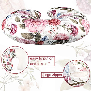 TANOFAR 2 Pack Nursing Pillow Cover Slipcover for Breastfeeding Pillows, Soft and Stretchy