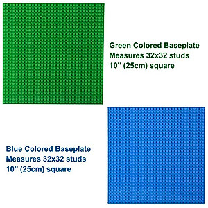 LVHERO 16 Pcs Classic Baseplates Building Plates for Building Bricks 100% Compatible with All Major Brands-Baseplate, 10" x 10" (Multicolored)