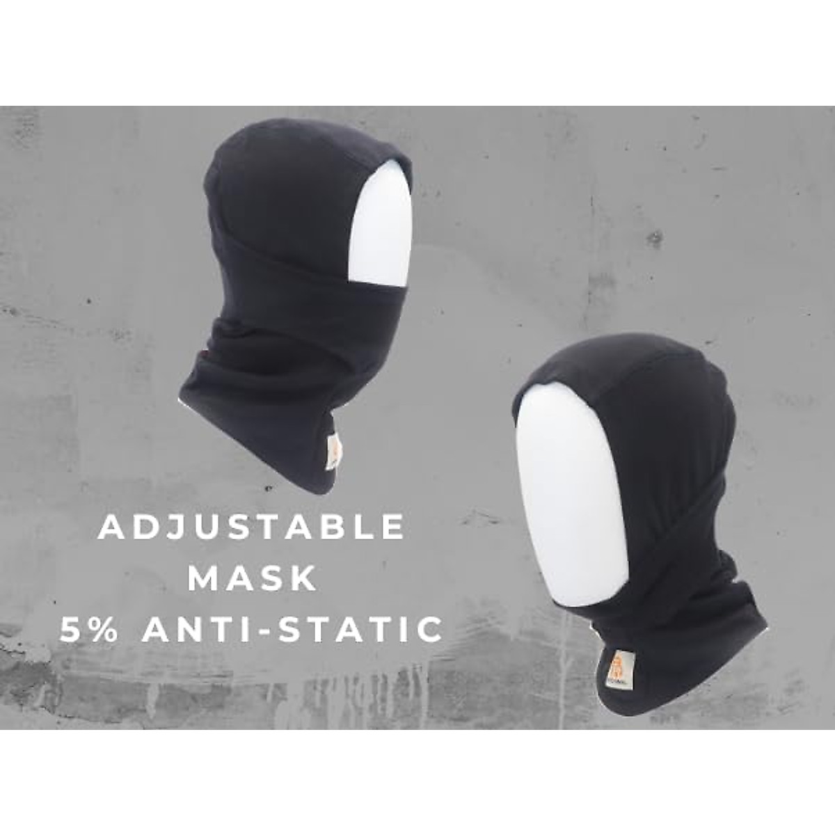 BOCOMAL FR Balaclava Flame Resistant Face Mask Hood Arc Rated 10oz Modacrylic Blend Black One Size