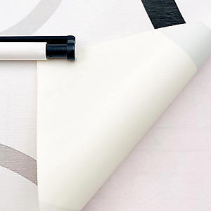 Yifely Black Gray Circles Removable Shelf Drawer Liner Dustproof Furniture Paper 17.7 Inches by 9.8 Feet