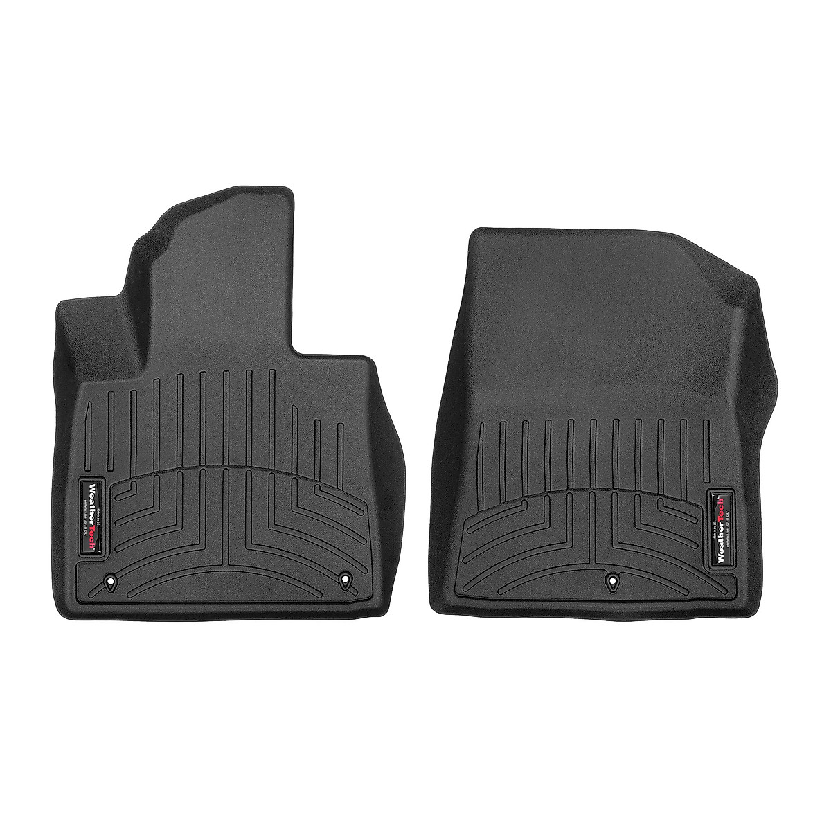 WeatherTech Custom Fit FloorLiners for Hyundai Santa Fe - 1st Row (4416561), Black