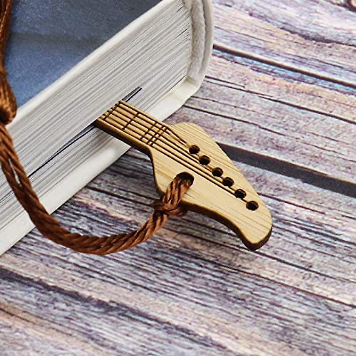 4pcs Bookmark Guitar Shape Tassel Creative Bookmark for Sheet Music Decoration Page Marker Art Craft Decor Page Marker Holder Gift for Student Teacher Reader