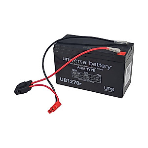 AlveyTech 12V 7 Ah Replacement Battery with Harness for Rollplay Nighthawk Kid Ride-On Toy - 12 Volt 7 Amp Hour Sealed Lead Acid (SLA) Batteries for Kids Electric Power Toy Car, Plug N Play Parts