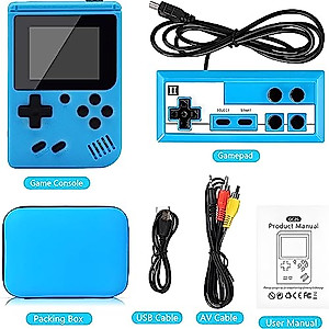 Tlsdosp Handheld Game Console, Portable Retro Video Game Console Upgrade 800 Classic FC Games, Large Battery Capacity of 1020mAh, USB Charging, Electronic Game Player Birthday Xmas Present Storage Bag