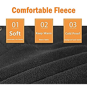 Balaclava Windproof Winter Face Mask Warm Fleece Ski Mask for Men and Women Cold Weather Motorcycle Bike Cycling Neck Warmer Black