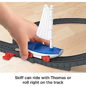 Thomas & Friends Bridge Lift Thomas & Skiff train set with motorized engine and toy boat for preschool kids ages 3 years and up
