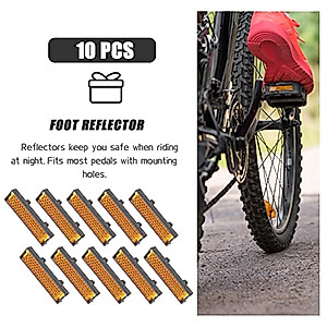 INOOMP 20Pcs Pedal Reflective Accessories Jewelry Accessories Bike Reflective Tape Night Safety Warning reflectors Reflector Strips Pedal reflectors Pedal Lights Decorate Plastic Advanced
