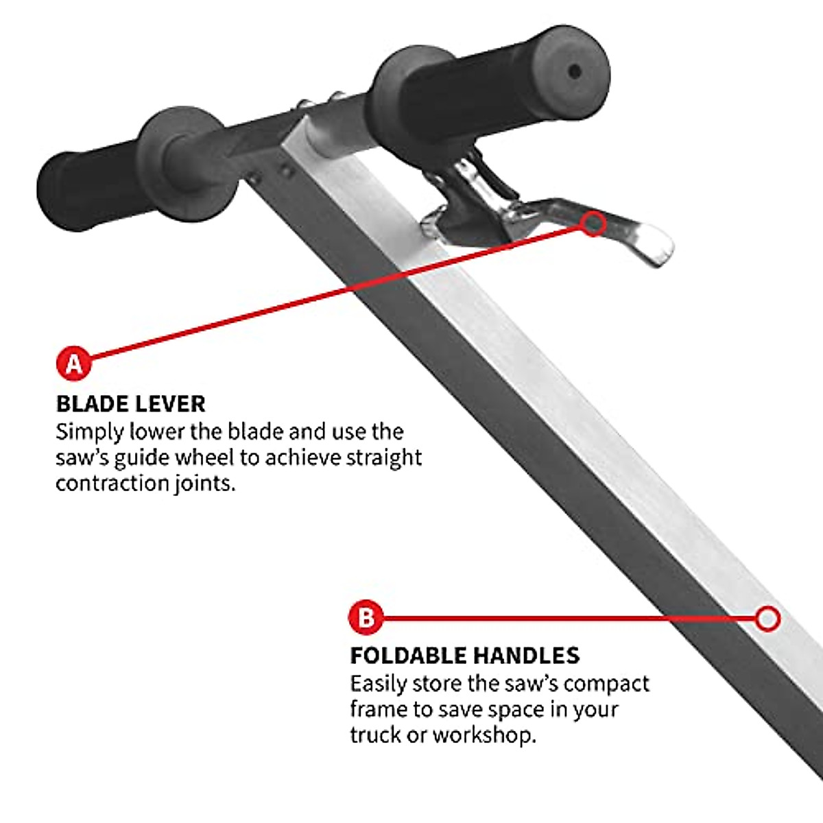 TOMAHAWK 6" Early Entry Concrete Saw Walk Behind Green Joint Saw with 3.5HP Gas Powered GX120 Honda Engine and Dust Control