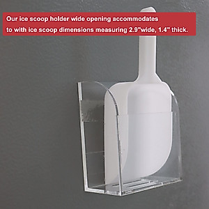 PIAOLGYI Ice Scoop Holder Scooper Accessory for Countertop Ice Maker Wall Mount Ice Scoop Holder (Ice Scoop NOT Included)
