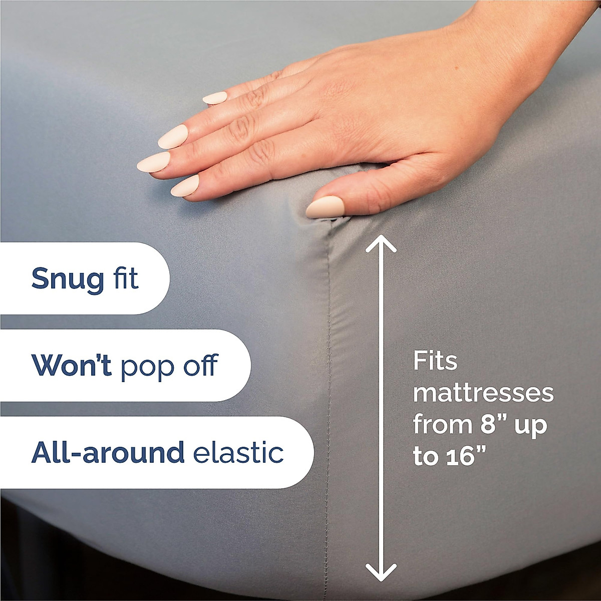 King 6 Piece Sheet Set - Comfy, Breathable & Cooling - Hotel Luxury Bedding for Women, Men, Kids & Teens - 1 Flat & 1 Fitted Sheet & 4 Pillowcases w/ Deep Pockets - Soft and Wrinkle Free - Steel Blue