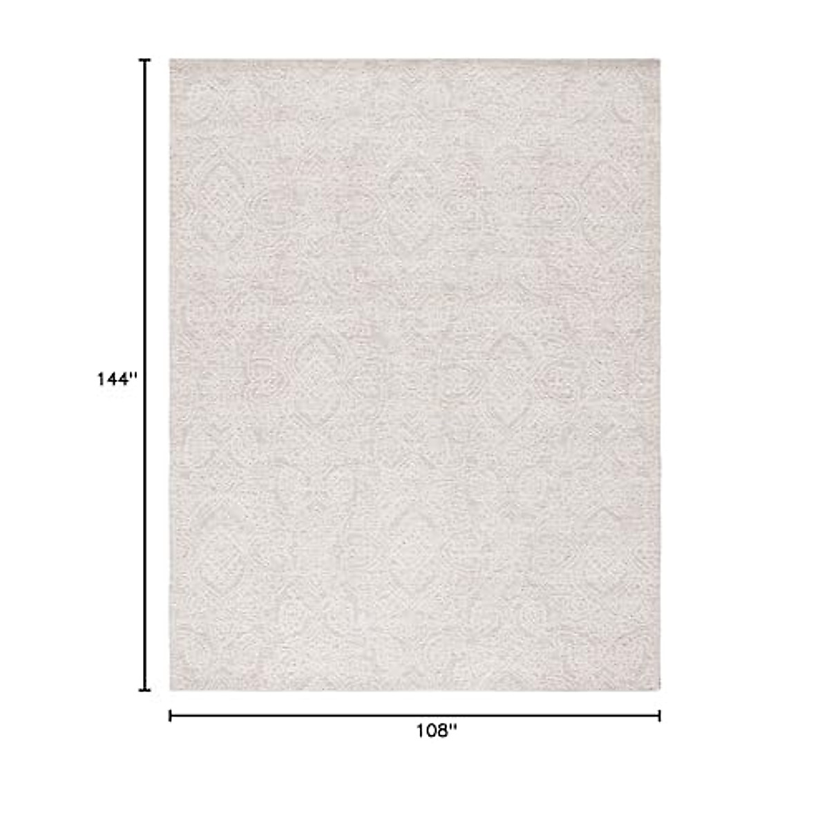 SAFAVIEH Metro Collection Area Rug - 9' x 12', Natural & Ivory, Handmade Wool, Ideal for High Traffic Areas in Living Room, Bedroom (MET998A)