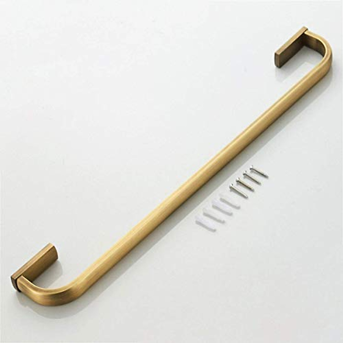 Flybath Towel Rail Bar Single Layer Brass Antique Holder Wall Mounted 57 cm / 22.44 inches, Brushed Bronze